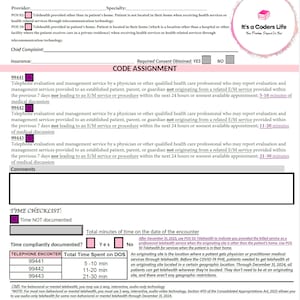 AMA 2023 FILLABLE PDF Inpatient or Observation Consultations E/M Audit ...