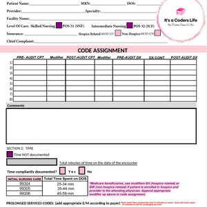 AMA 2023 Fillable Initial / Subsequent Nursing Facility Care Audit Tool ...