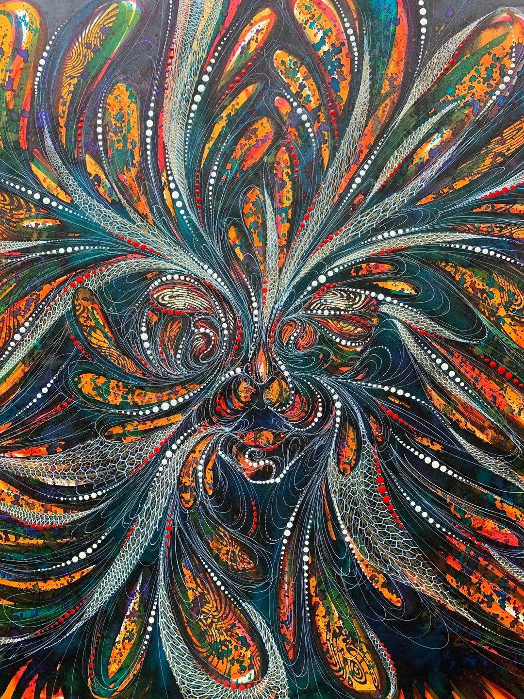 Paper Poster Original Drawing Handmade Indian Ink Painting Portrait ...