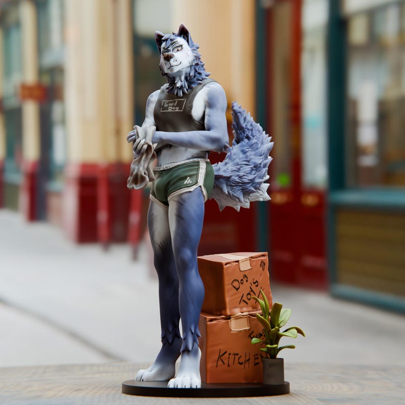 FURRY Wolfie the New Neighbor - STL Figurine- 3D- Anime - Etsy