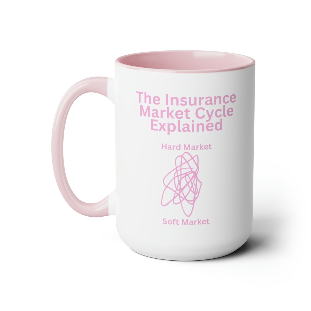 Insurance Market Cycle Coffee Mug, 15oz, Funny Gift for Insurance Agent ...