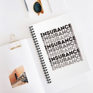 Multi Line Insurance Lined Spiral Notebook, Gift for Insurance Agent ...