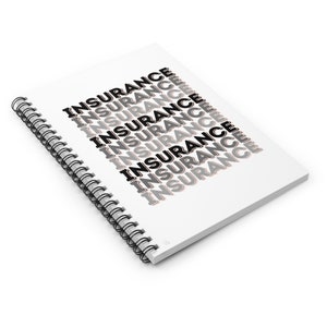 Multi Line Insurance Lined Spiral Notebook, Gift for Insurance Agent ...