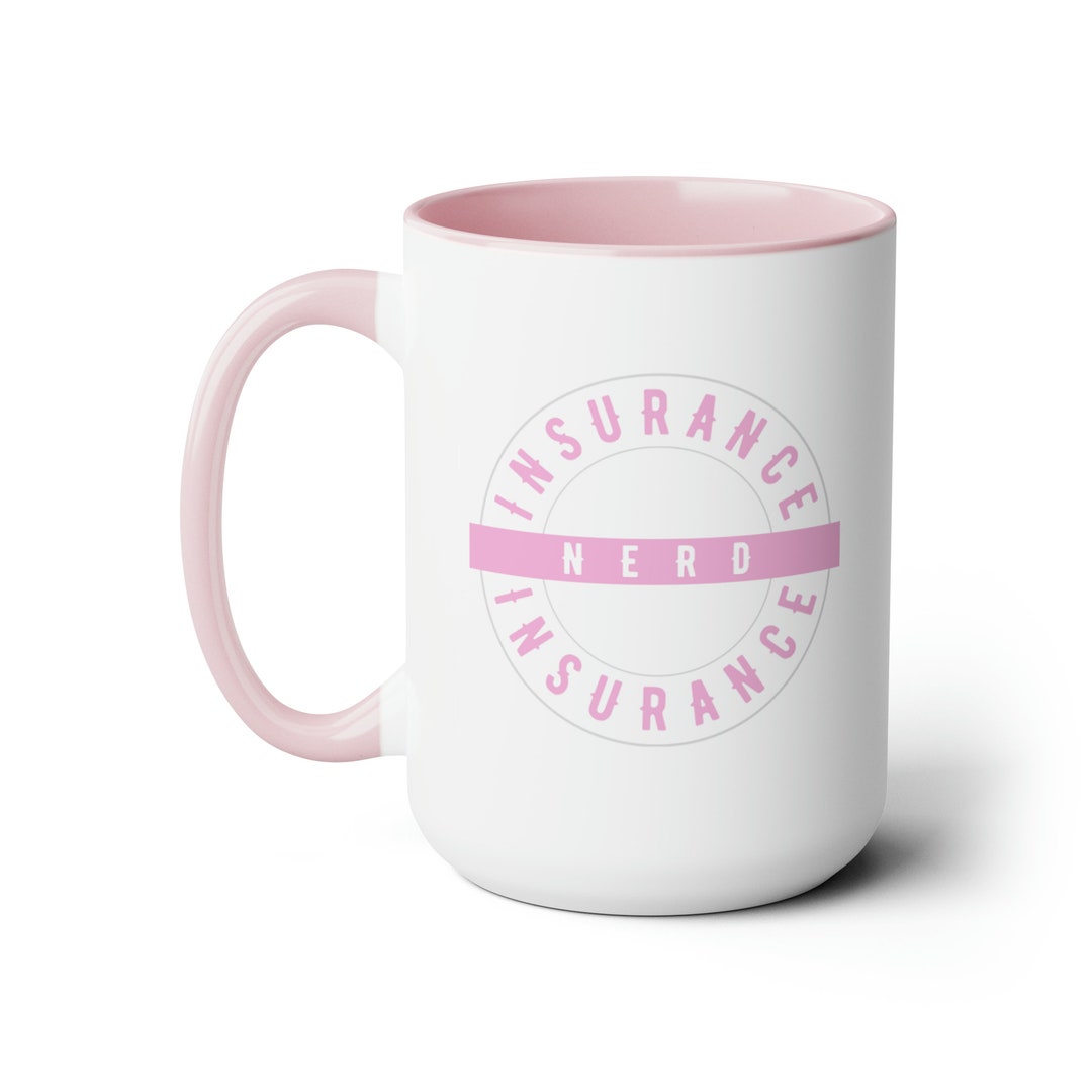 Insurance Nerd Two-tone Coffee Mugs, 15oz, Gift for Insurance Agent ...