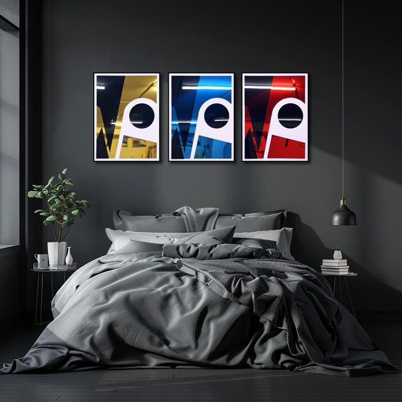 ABSTRACT Unique Acrylic Mirror Wall Art Featuring Vibrant Colors and ...
