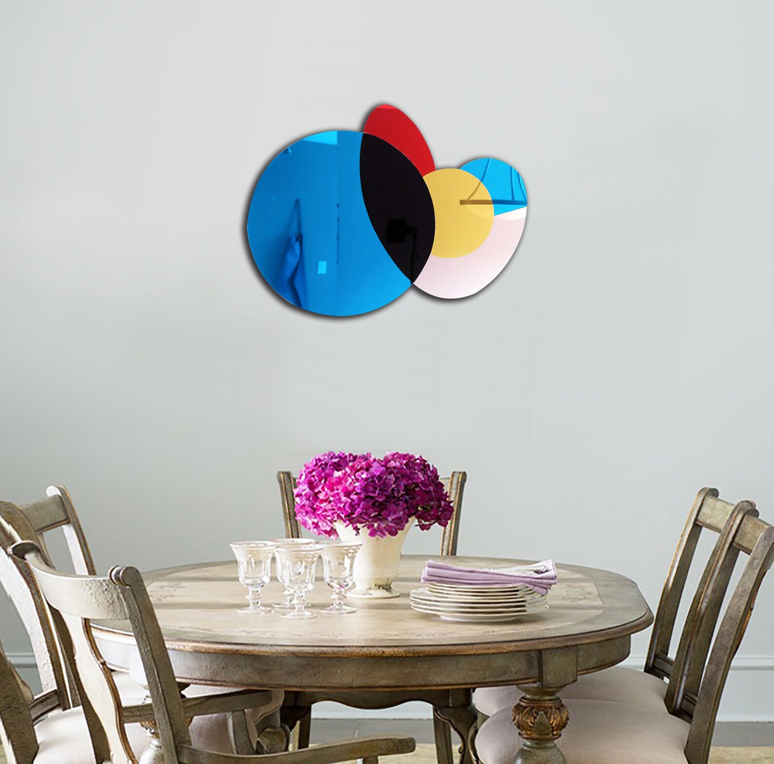 Abstract Acrylic Mirror Wall Art: Modern Colorful Sculpture - Etsy