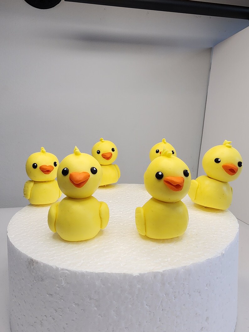 Fondant Rubber Duck Cake Topper: Baby Shower Decoration - Etsy