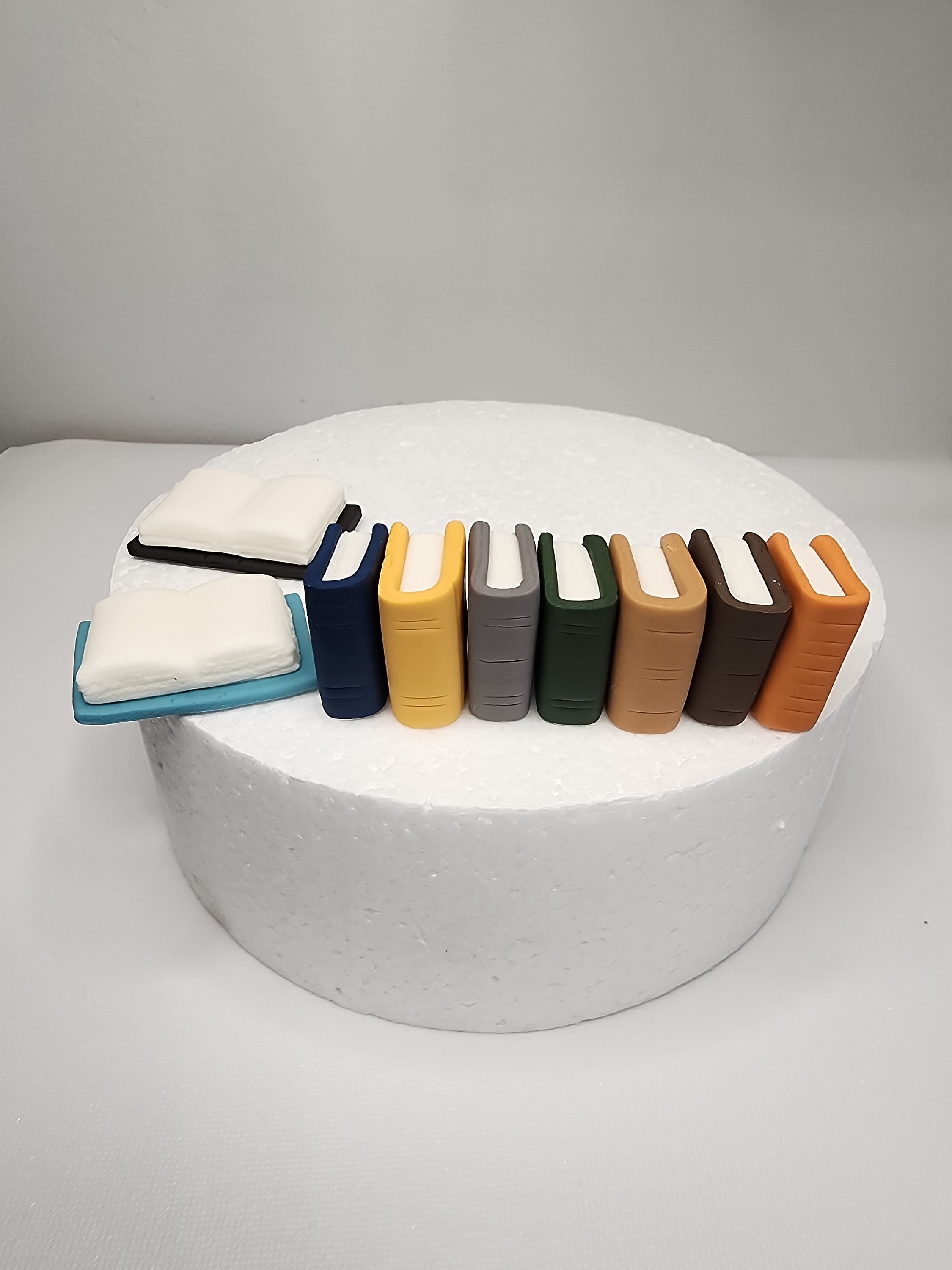 Fondant Book Cupcake Topper for Book Lover Cake Topper Mini Books for ...