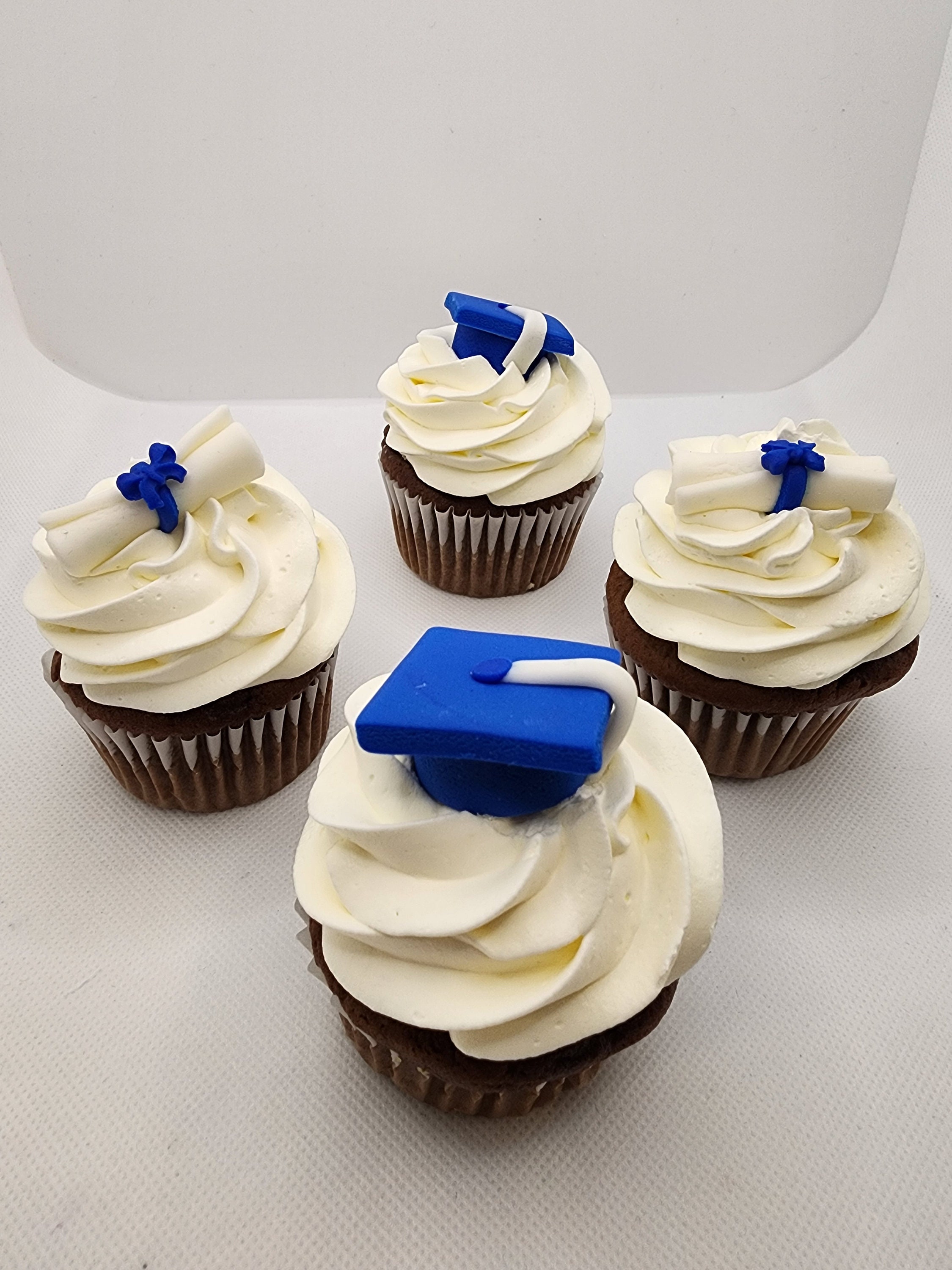 Graduation Fondant Cupcake Toppers for Grad Party Cupcake Decorations ...