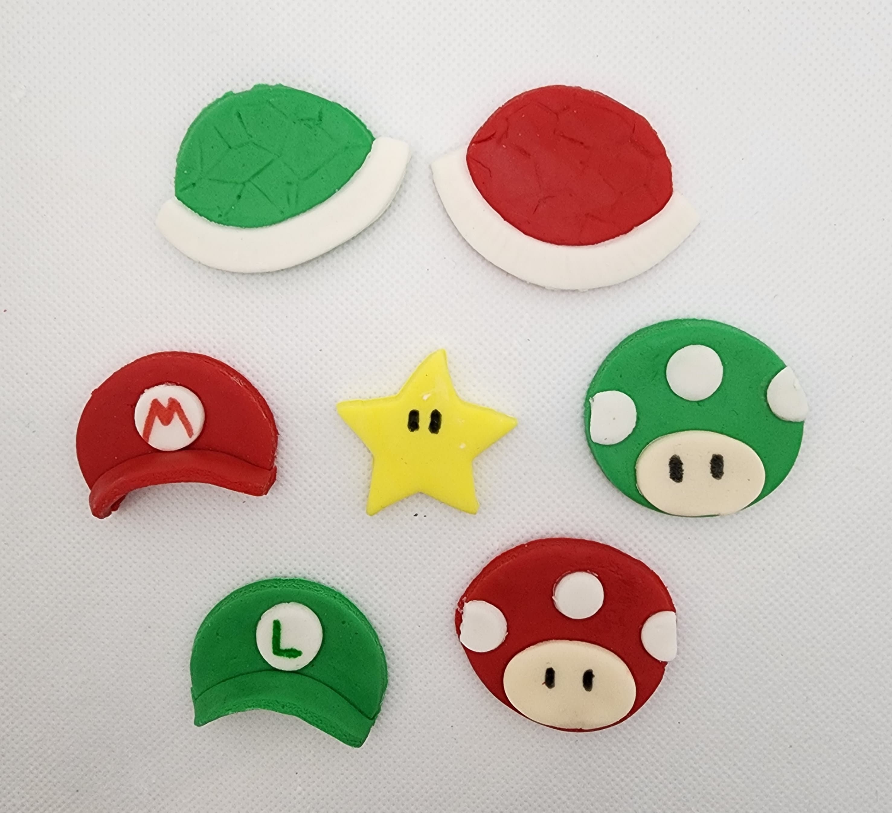 Super Mario Fondant Cupcake Toppers: Edible Mario Party Decorations - Etsy