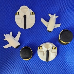 Pilot Cake Airplane Cupcake Topper for Pilot Party for Adult Fondant ...