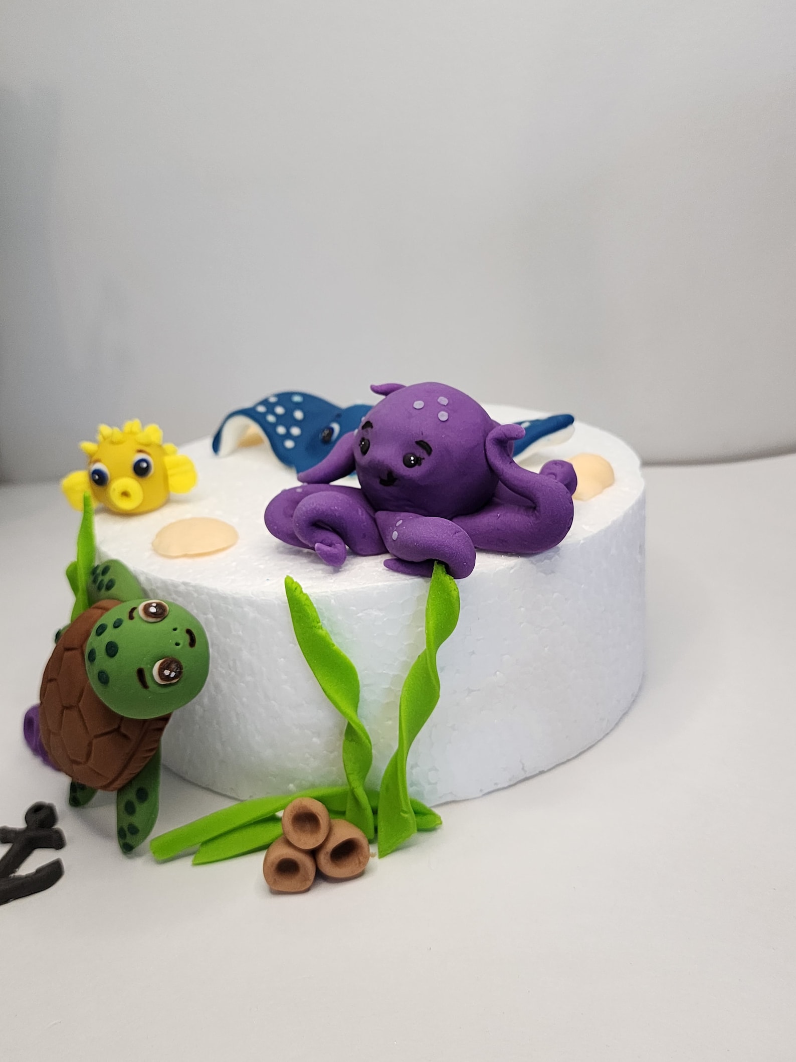 Underwater Sea Creatures Fondant Cake Toppers: Baby Shower Ocean Theme ...