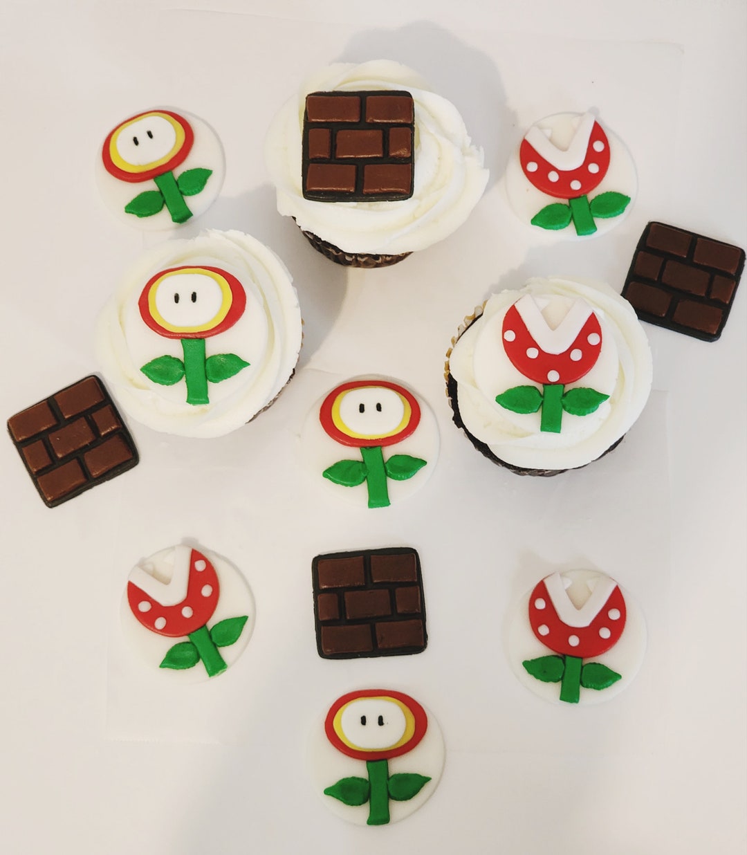 Mario Bros Cupcake Topper Super Mario Cake Topper for Gamer's Birthday ...