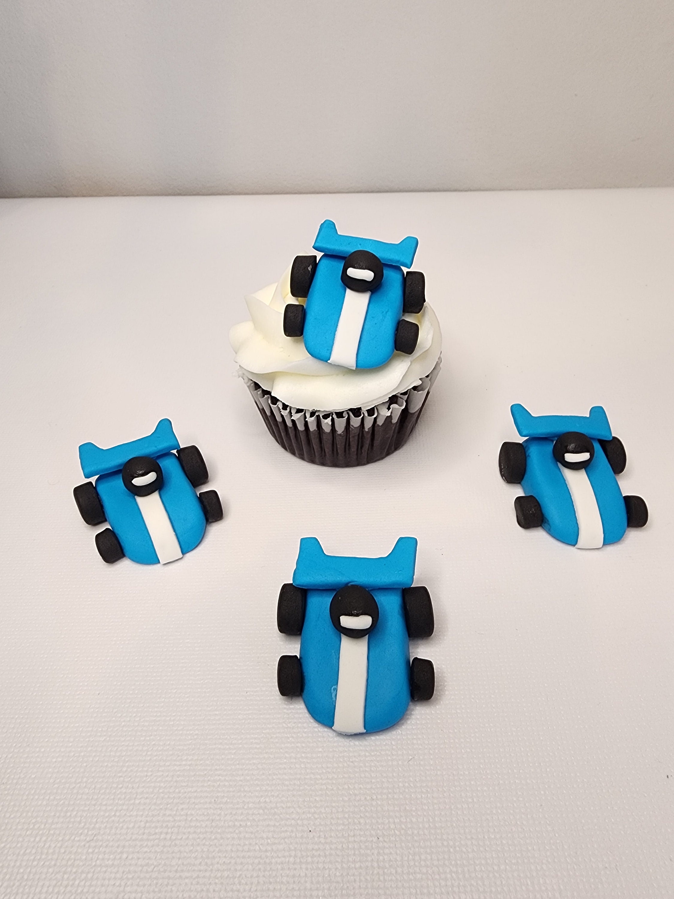 Race Car Fondant Cupcake Toppers Cake Toppers - Etsy