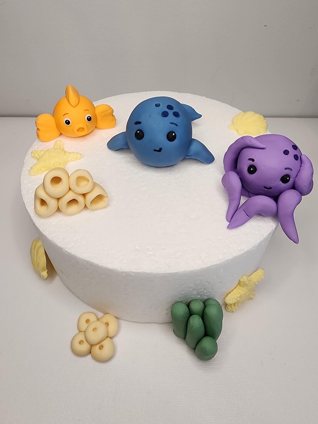 Ocean Creature Fondant Cake Toppers: Under the Sea Birthday Decorations ...