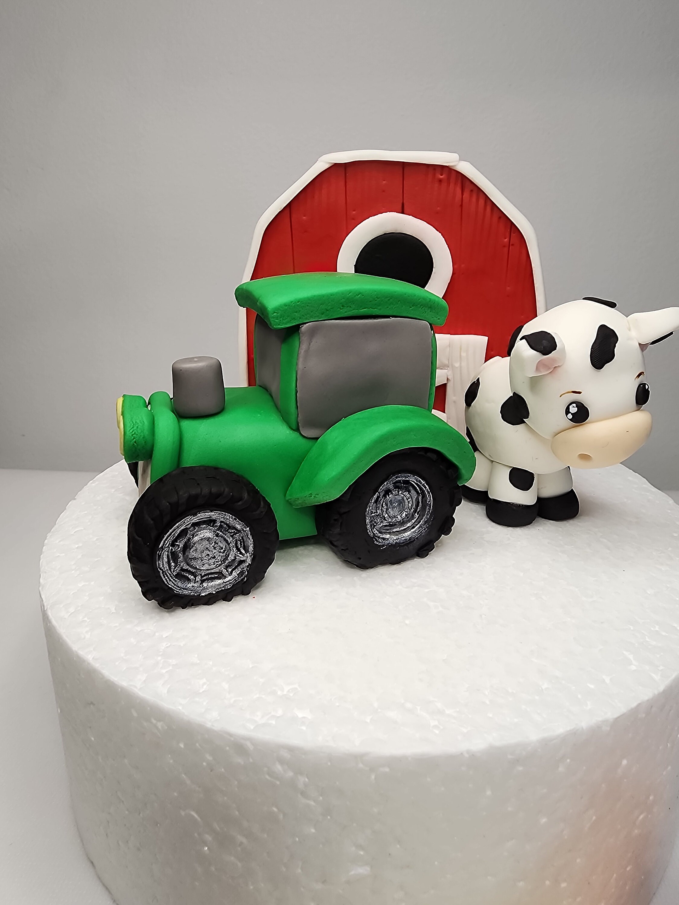 Farm Animal Fondant Cake Topper for Birthday Farm Themed Cake Tractor ...