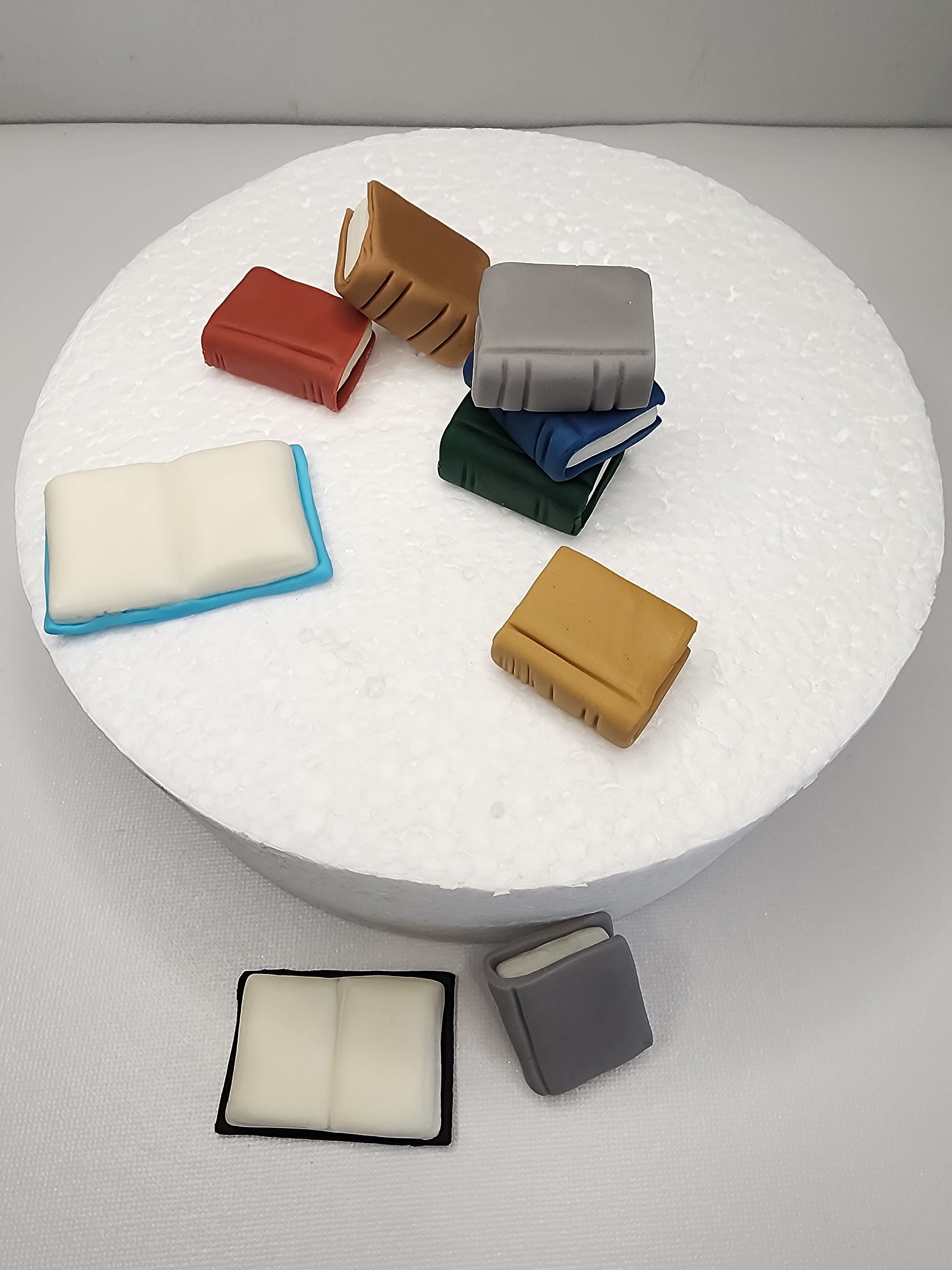 Fondant Book Cupcake Topper for Book Lover Cake Topper Mini Books for ...