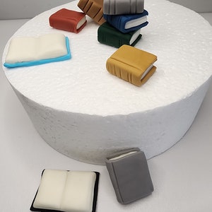 Fondant Book Cupcake Topper for Book Lover Cake Topper Mini Books for ...