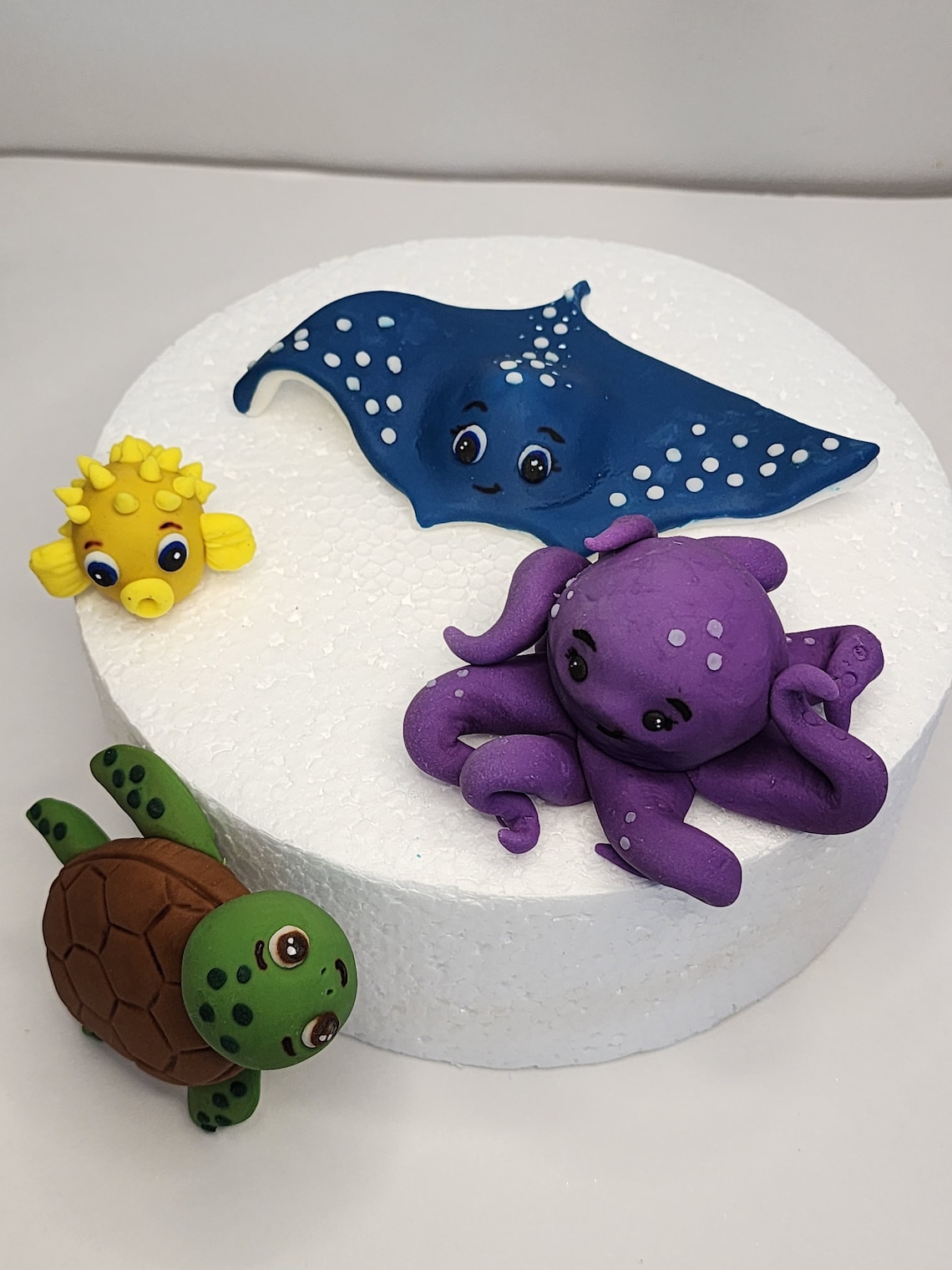 Underwater Sea Creatures Fondant Cake Toppers: Baby Shower Ocean Theme ...