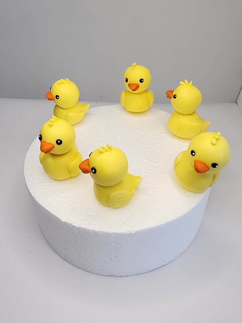 Fondant Rubber Duck Cake Topper: Baby Shower Decoration - Etsy