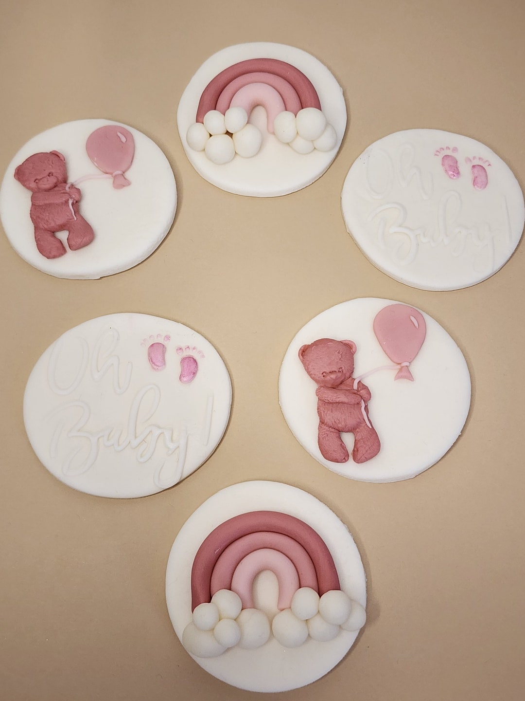 Baby Girl Cupcake Toppers for Baby Shower Pink Gender Reveal Cupcake ...