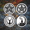 Wiccan Symbol Stickers Pentagram Witch Sticker Star Flower - Etsy