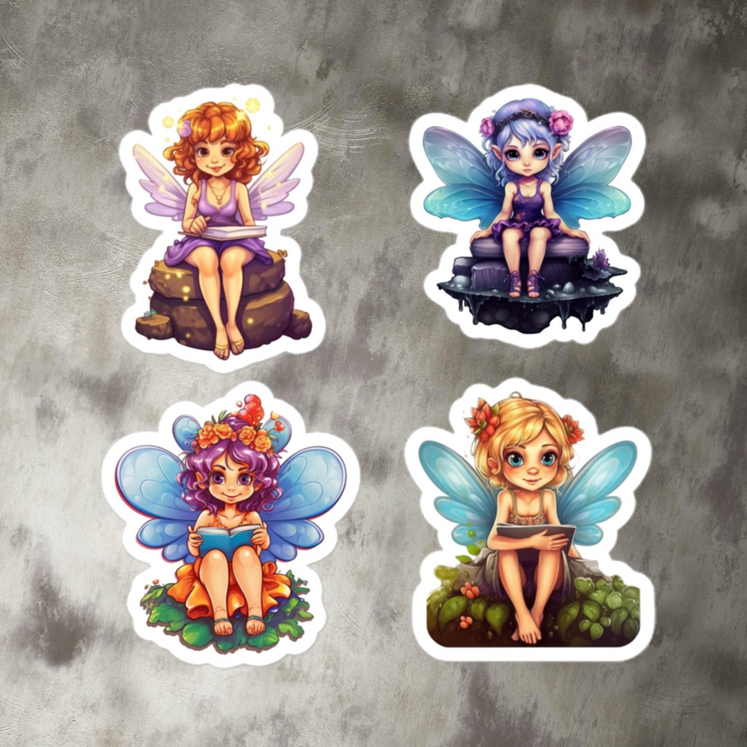 Cute Fairy Stickers Fairy Book Sticker Fantasy - Etsy