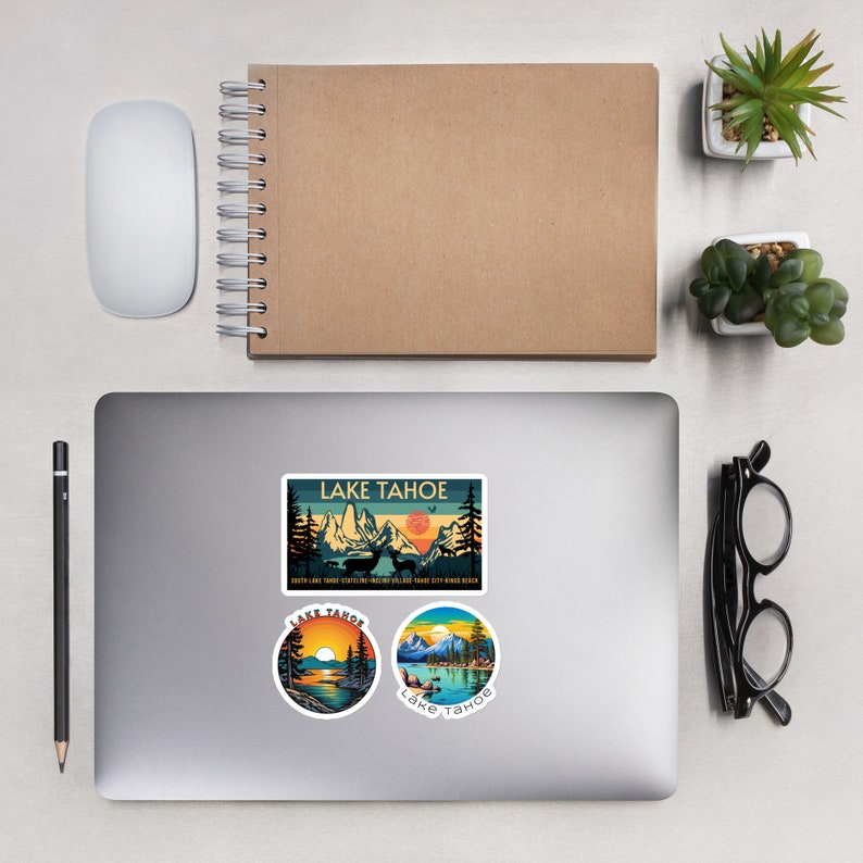 Lake Tahoe Stickers Mountain Lake Sticker Laptop Water Bottle Vinyl - Etsy