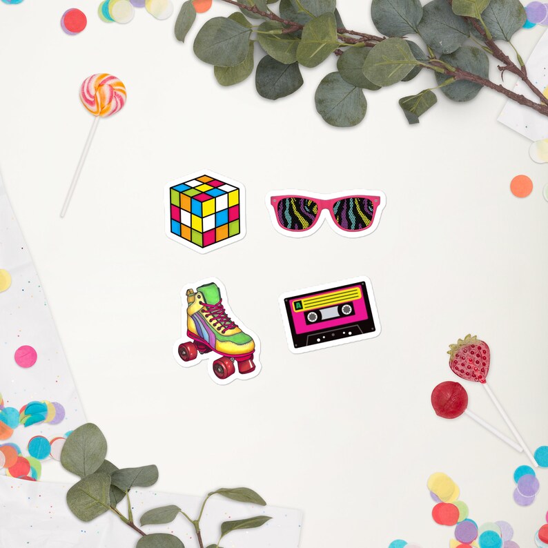 80s Retro Stickers Vinyl Laptop Water Bottle Sticker - Etsy