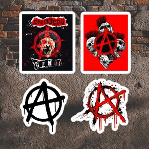 Anarchy Punk Symbol Stickers Laptop Water Bottle Vinyl Sticker - Etsy
