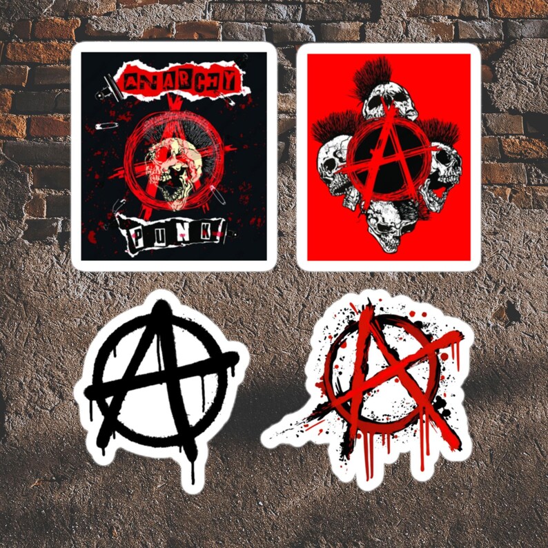 Anarchy Punk Symbol Stickers Laptop Water Bottle Vinyl Sticker - Etsy