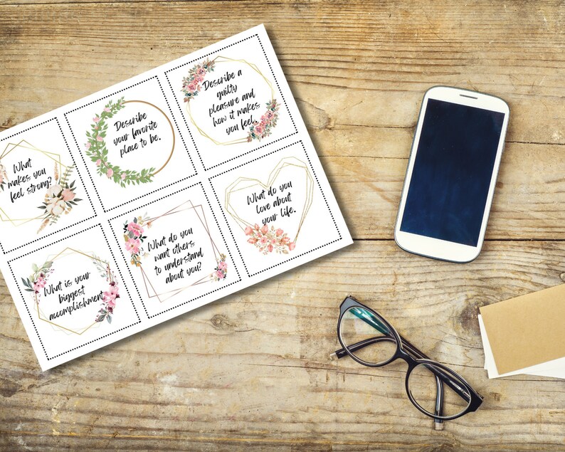 42 Printable Journal Prompts Cards - Etsy