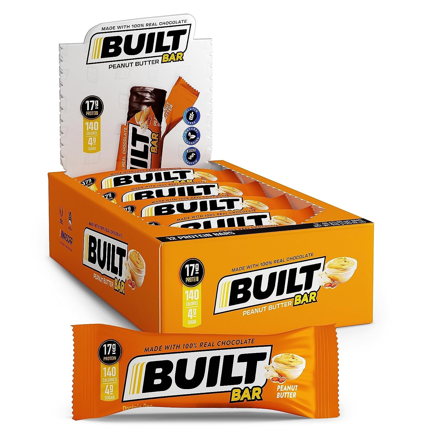 12 Built Bar Peanut Butter Protein Bars Fast Shipping - Etsy