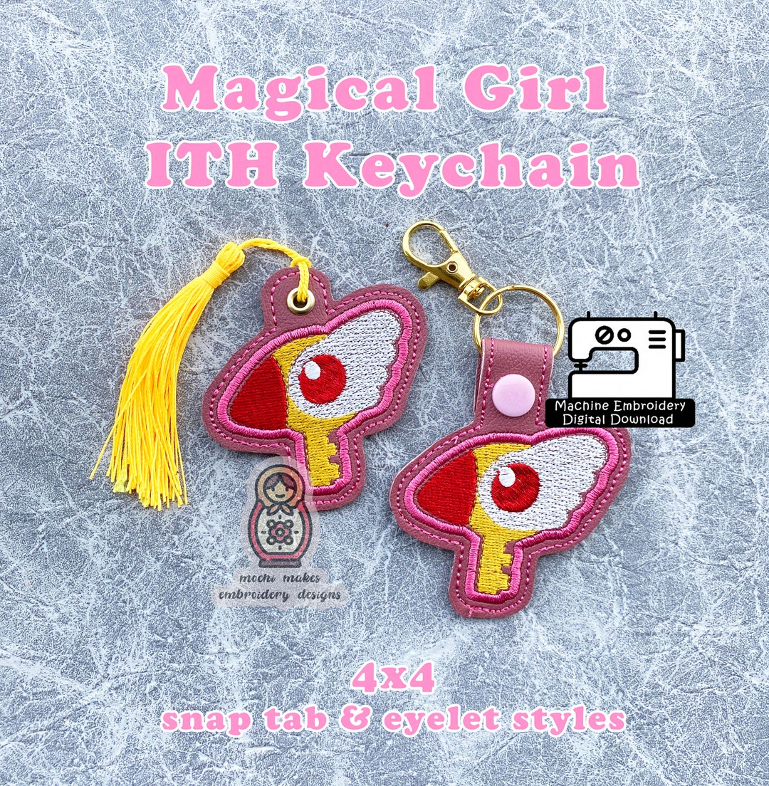 Magical Girl Sakura Captor ITH in the Hoop Embroidery Keychain Pattern ...
