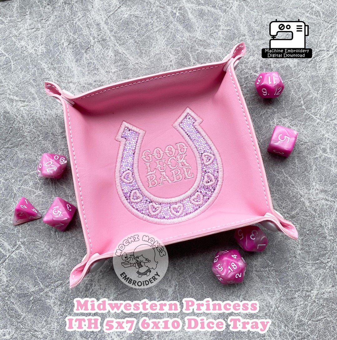 Good Luck Babe Western Midwest Princess ITH DIY DND Dice Tray Dungeons ...