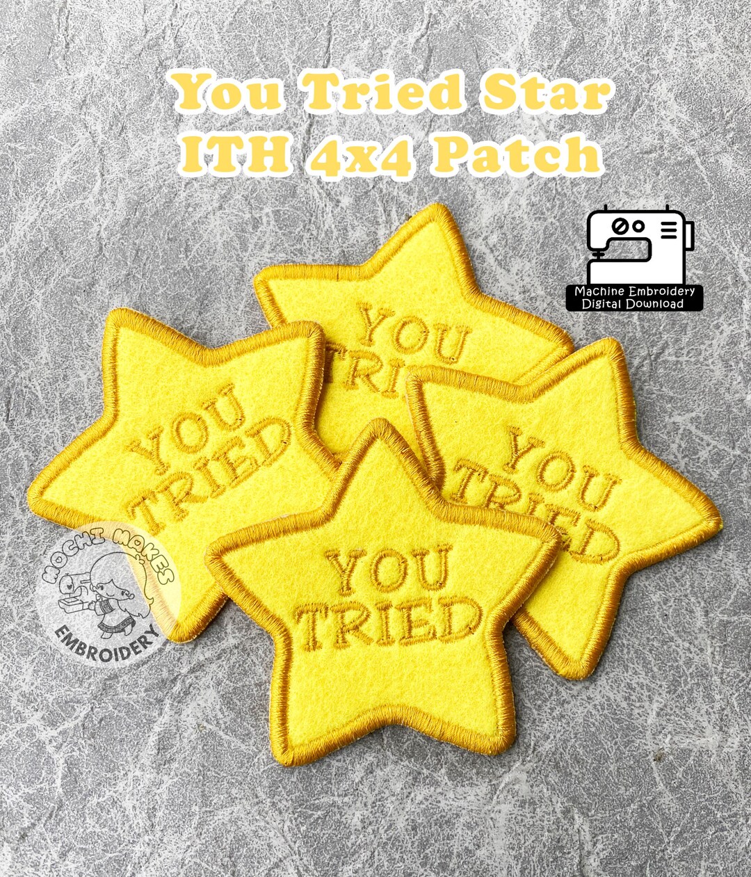 You Tried Star ITH in the Hoop Machine Embroidery Patch DIY Craft Kid ...