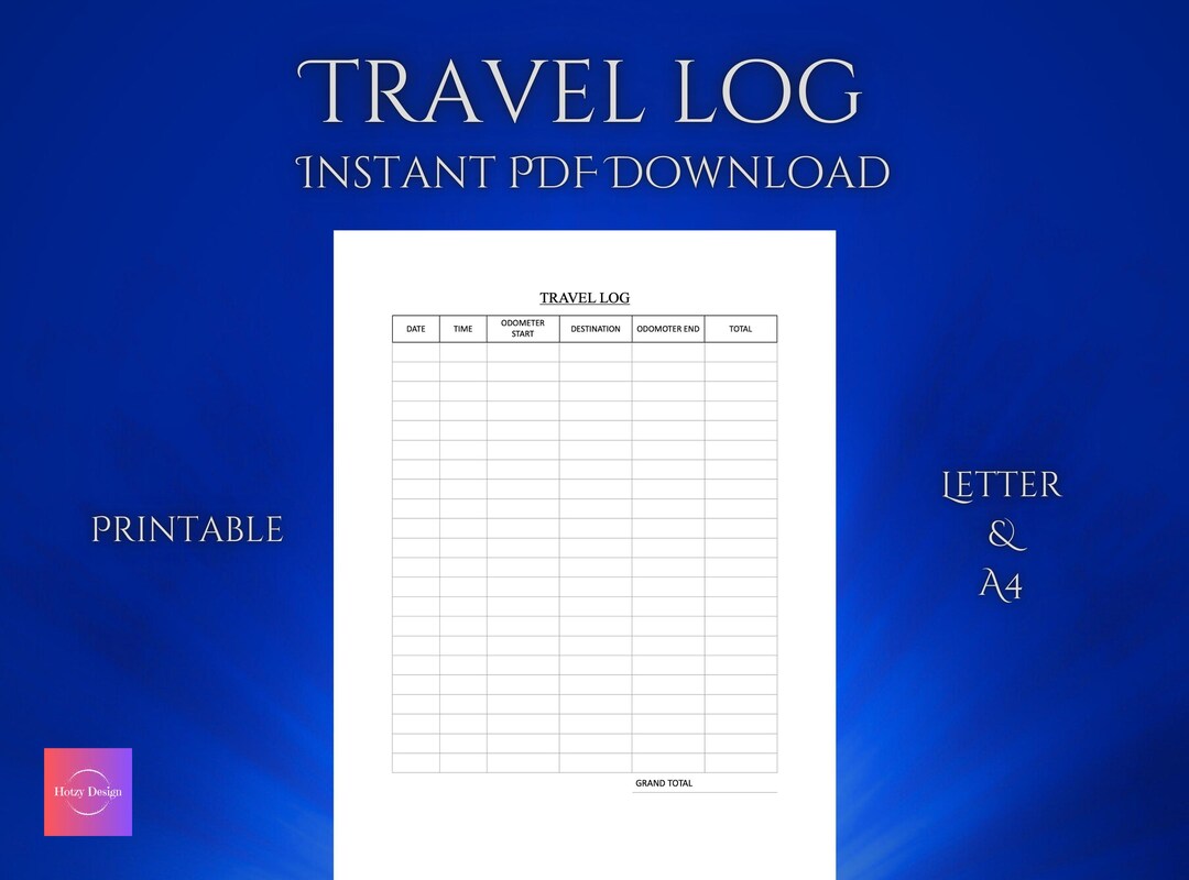 Travel Mileage / Metric Log Printable - Etsy