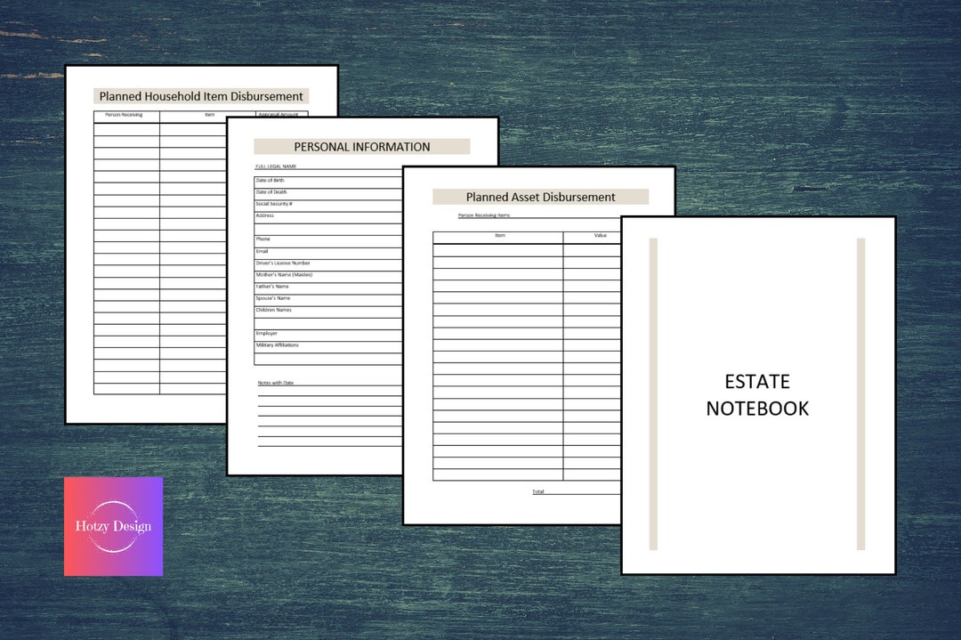 Estate Worksheets Bundle Printable - Etsy