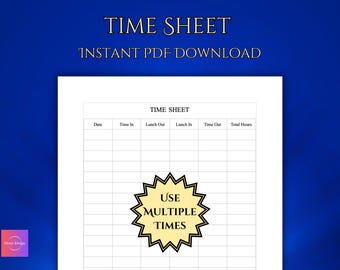 Time Sheet - Etsy
