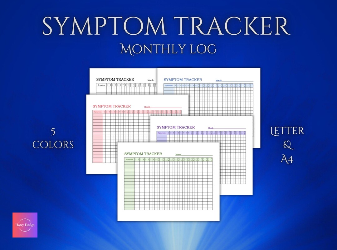 Symptom Tracker, Monthly Log - Printable - Etsy