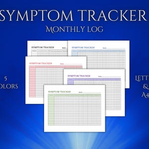 Symptom Tracker, Monthly Log - Printable - Etsy
