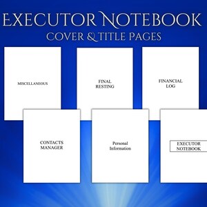 Executor Notebook: Estate Administration, Bills, Assets (printable PDF ...