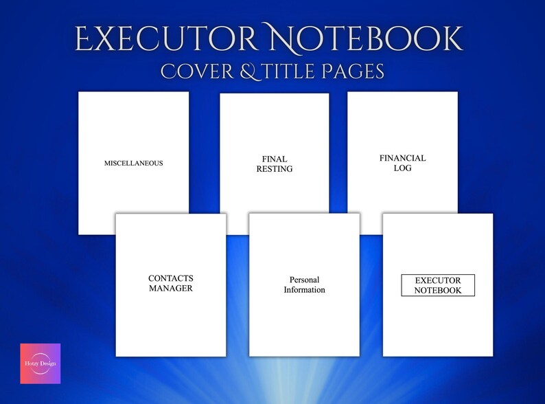 Executor Notebook -templates to Help With Organizing Estate Finances ...