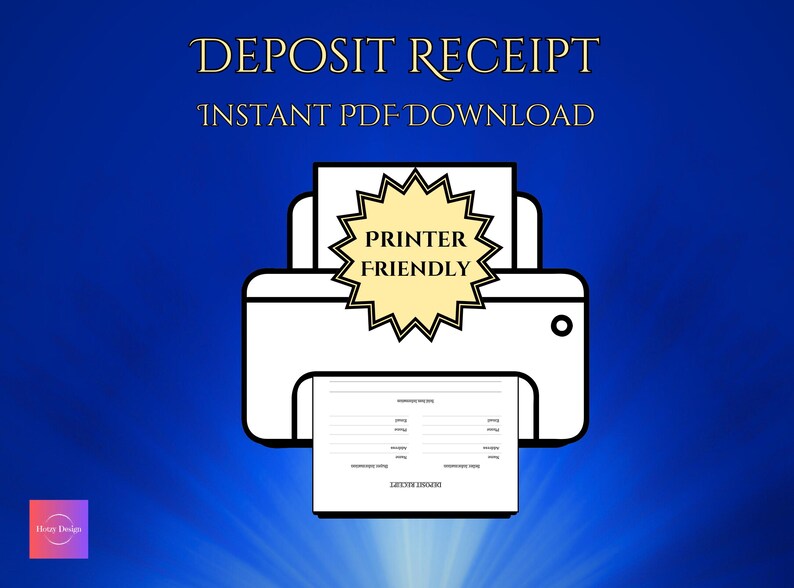 Deposit Receipt Template | Security Deposit | Universal Design ...