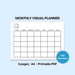 Monthly Visual Planner, Visual Communication, Visual Schedule, Autism ...