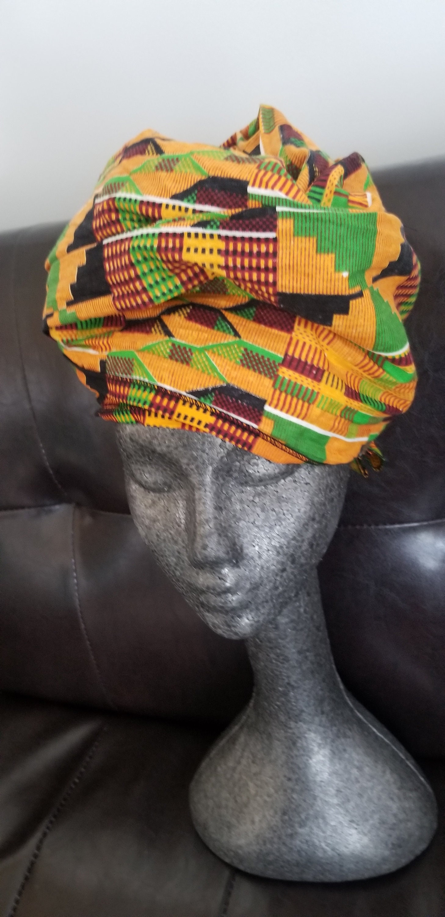 Original Kente African Scarf/wrap With Mask - Etsy