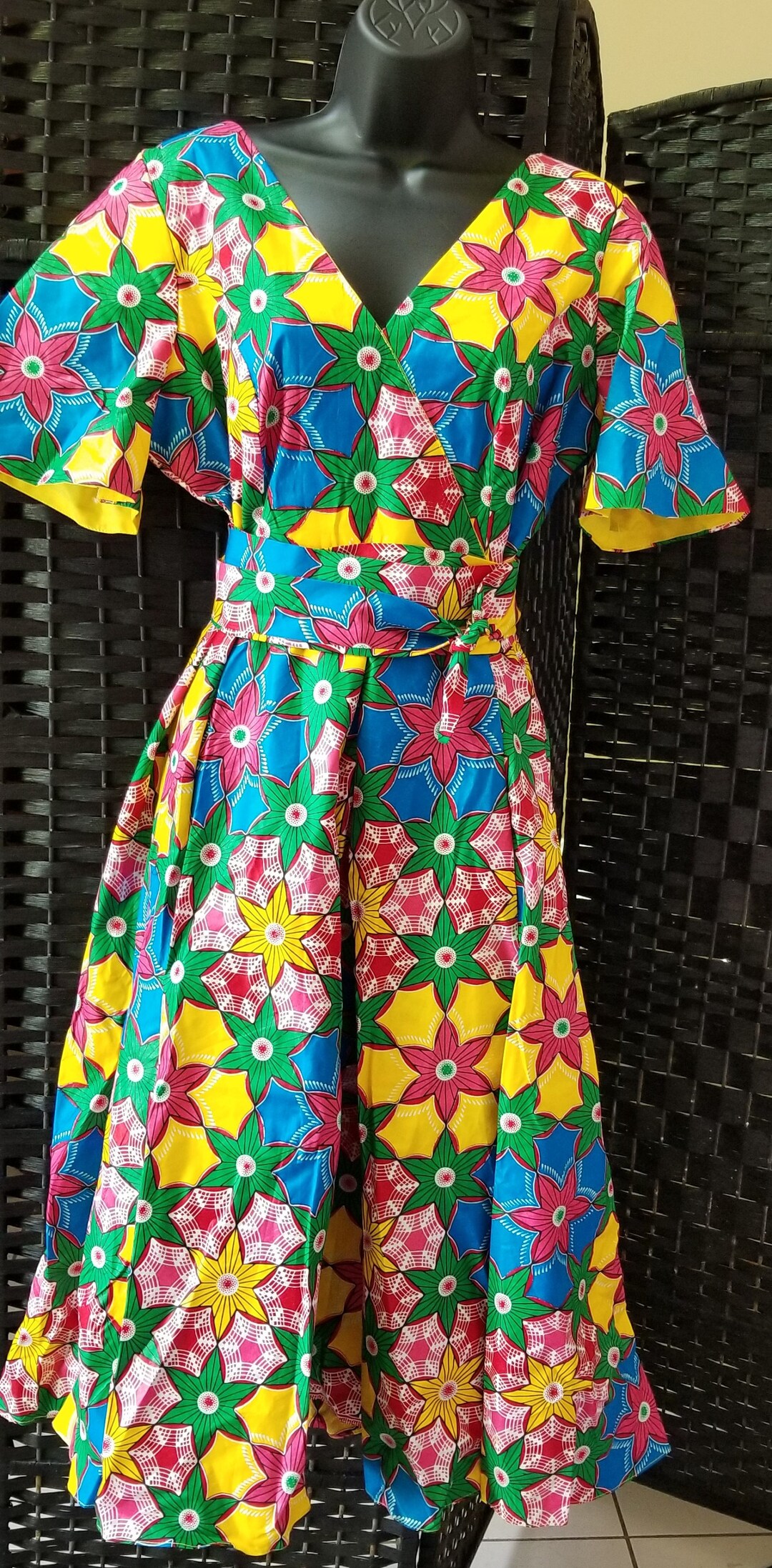 Floral Print Wrap Dress - Etsy