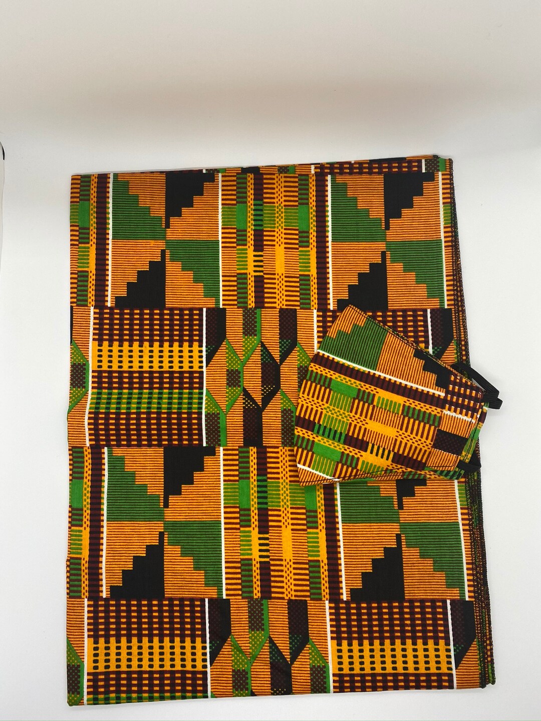 Original Kente African Scarf/wrap With Mask - Etsy