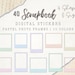 42 Alphabet Numbers & Punctuation Digital Scrapbook Stickers | Dreamy ...