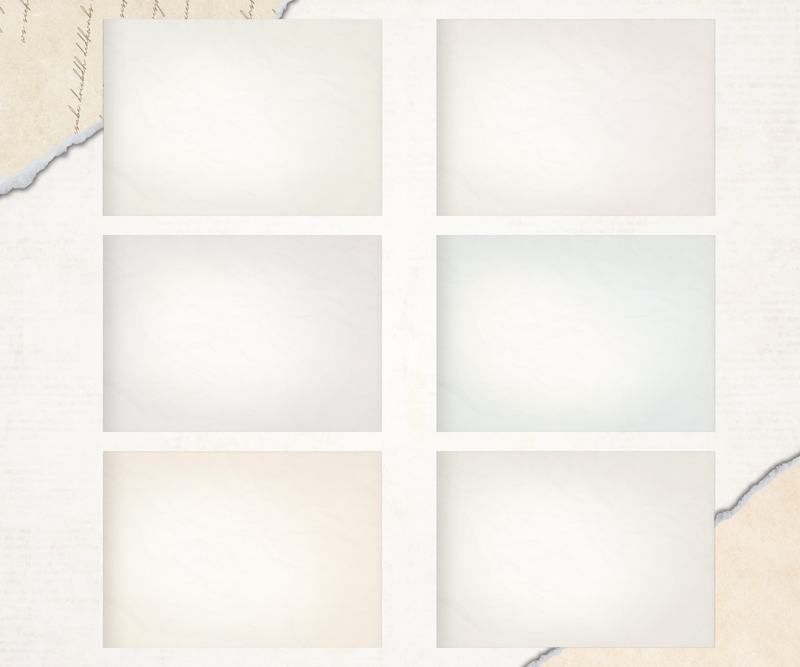 24 Vintage Paper Scrapbook Digital Sticker Page Overlays | Transparent ...